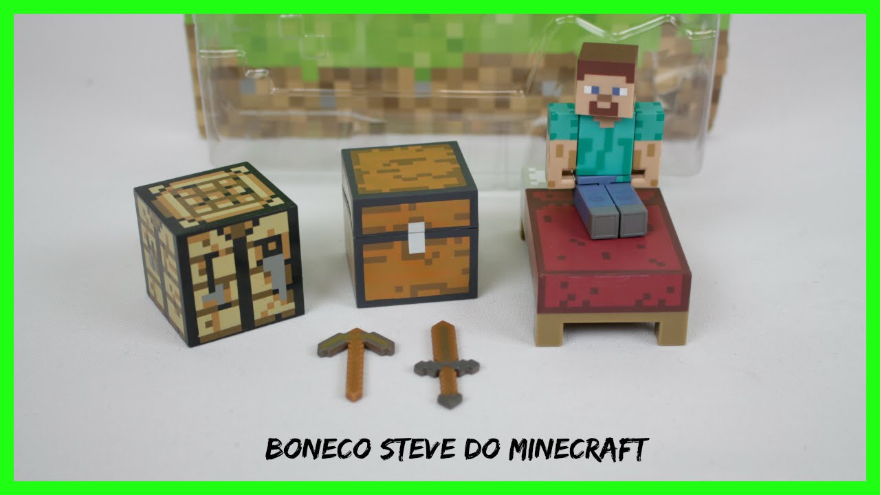 Minecraft Boneco steve - YouTube
