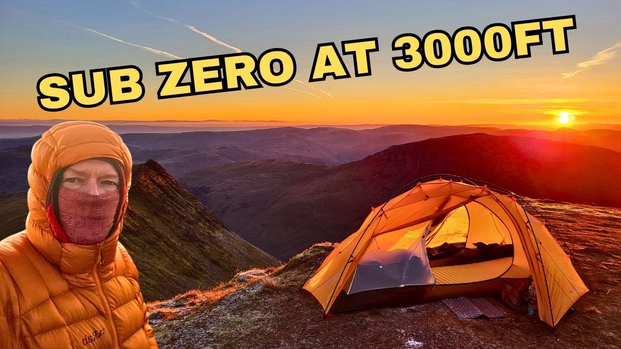 SUB ZERO SOLO WILDCAMP AT 3000FT ON HELVELYN. - YouTube