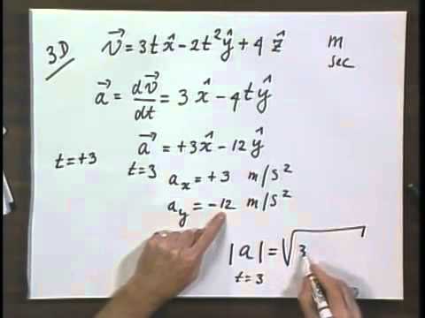 8.01x - Module 05.01 - Instantaneous acceleration 1D and 3D - YouTube