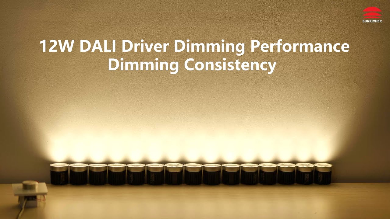 12W DALI driver dimming performance -- Dimming Consistency - YouTube