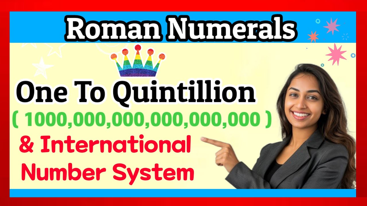 💥 Roman numerals :1 to Quintillion | International Number System ...