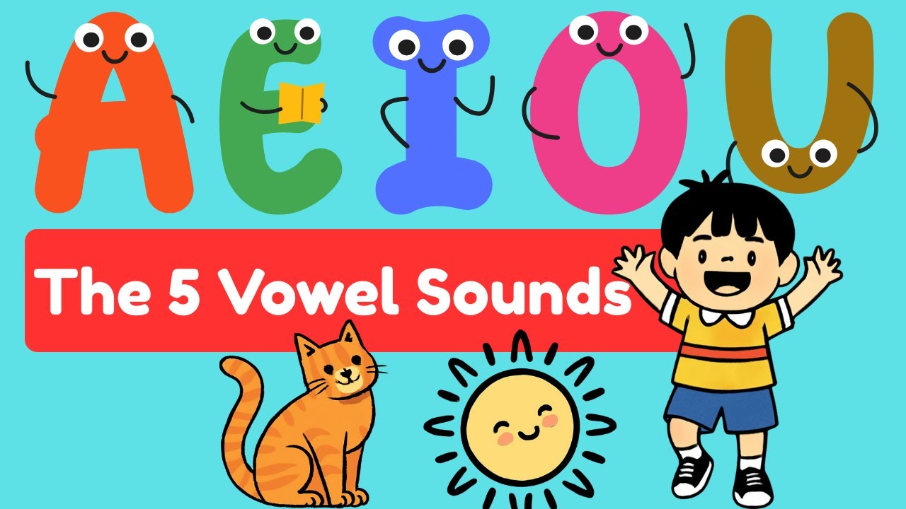A E I O U | The 5 Vowel Sounds Song for Kids | Learn Vowels | Preschool ...
