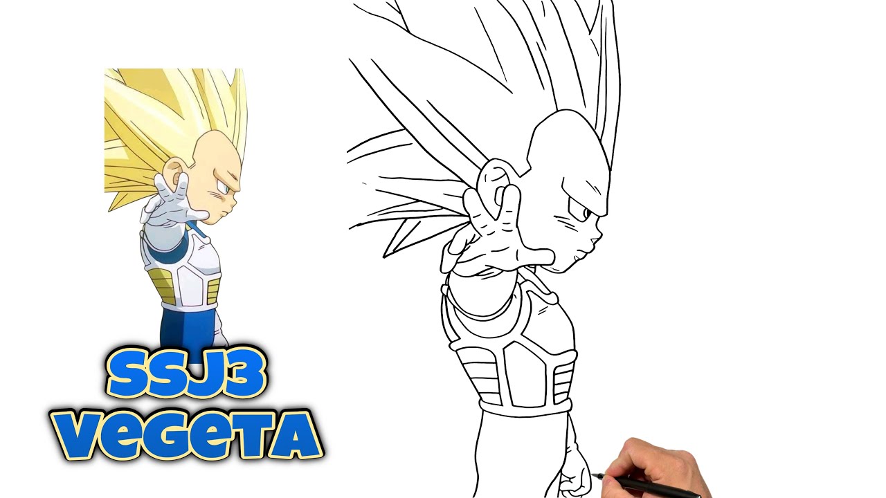 How To Draw SSJ3 VEGETA | Dragon Ball DAIMA #drawing #dragonballdaima # ...