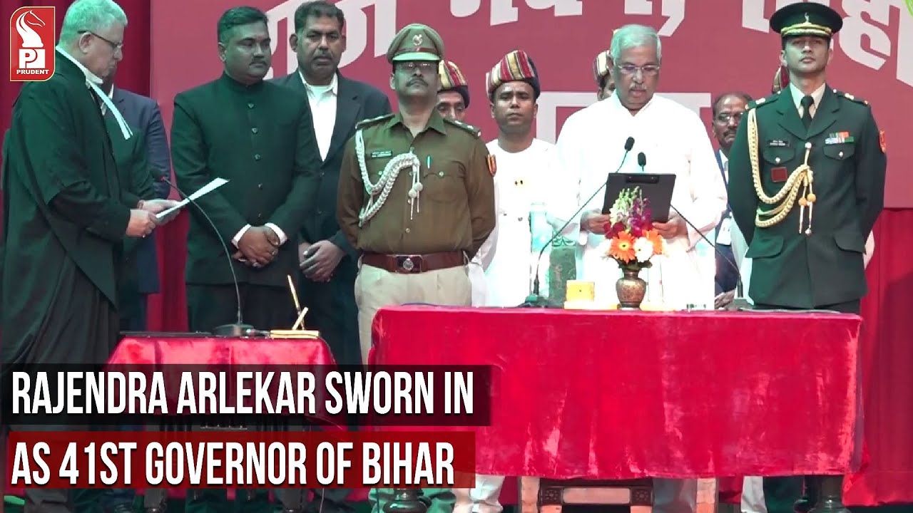 RAJENDRA ARLEKAR SWORN IN AS 41ST GOVERNOR OF BIHAR - YouTube
