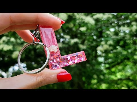 How to Make Resin Letter Keychains with Glitter | Easy DIY Tutorial