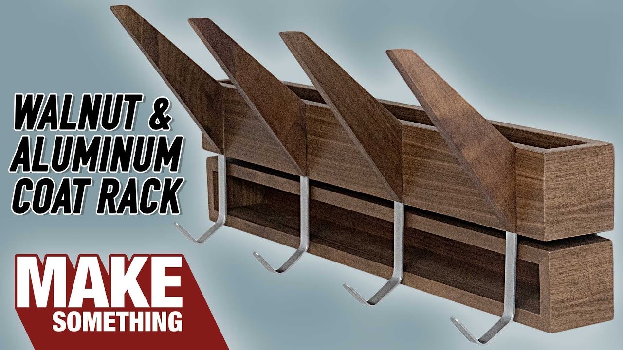 How to Make a Coat Rack with Walnut & Aluminum - YouTube
