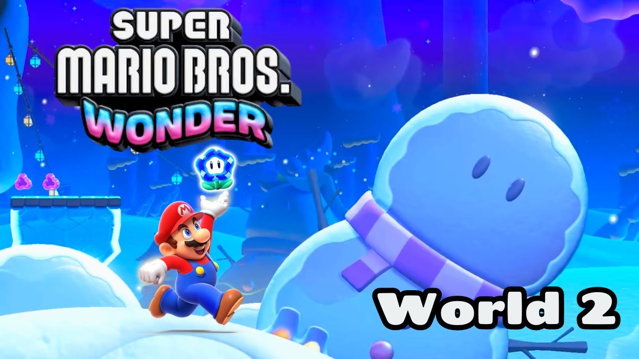 Super Mario Bros. Wonder World 2 Complete Walkthrough! Fluff-Puff Peaks ...