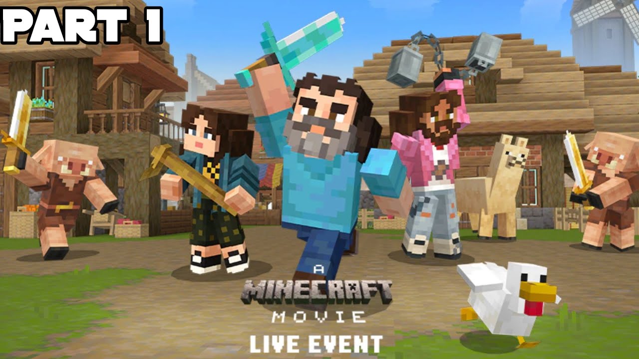 A Minecraft Movie Live Event: Part 1 of defending the village with ...