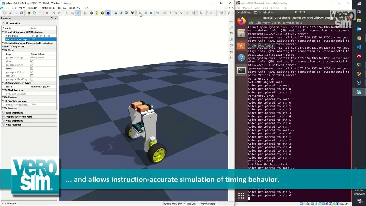 Virtual Hardware in the Loop - Co-Simulation of Robot Dynamics and Hardware Emulation - YouTube