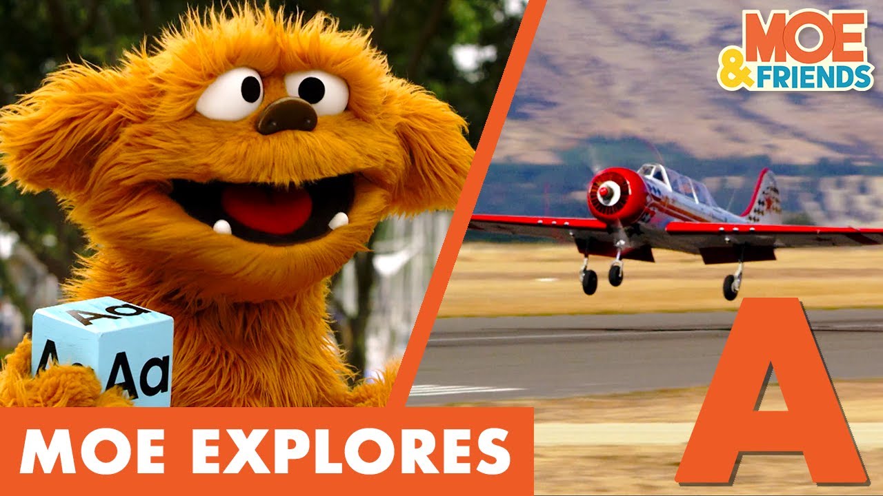 Moe Explores the Letter A | Aeroplane, Archery & Art Gallery | Full ...