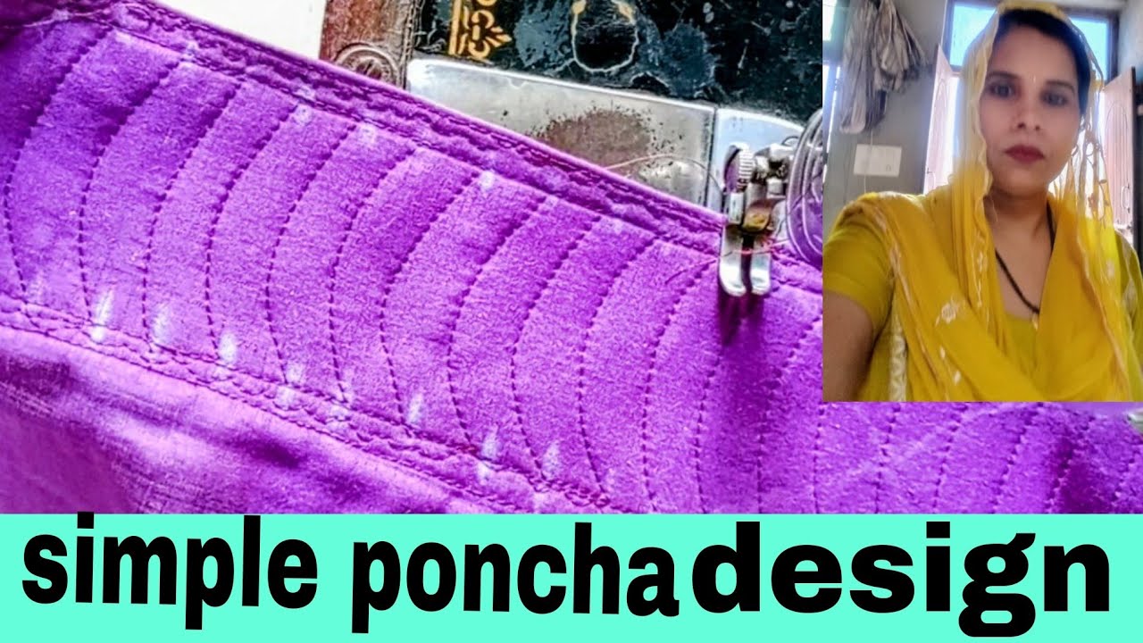 Simple and easy poncha design/beautiful poncha design - YouTube