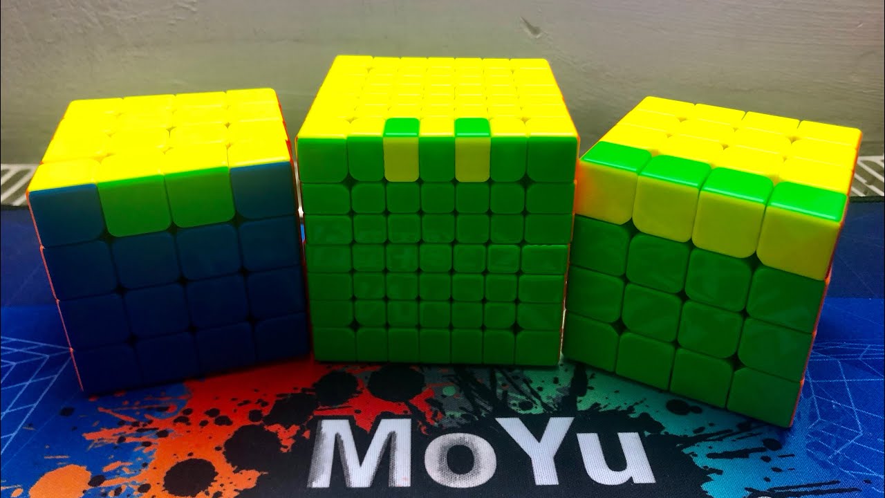 Parity on every WCA big cube events - YouTube