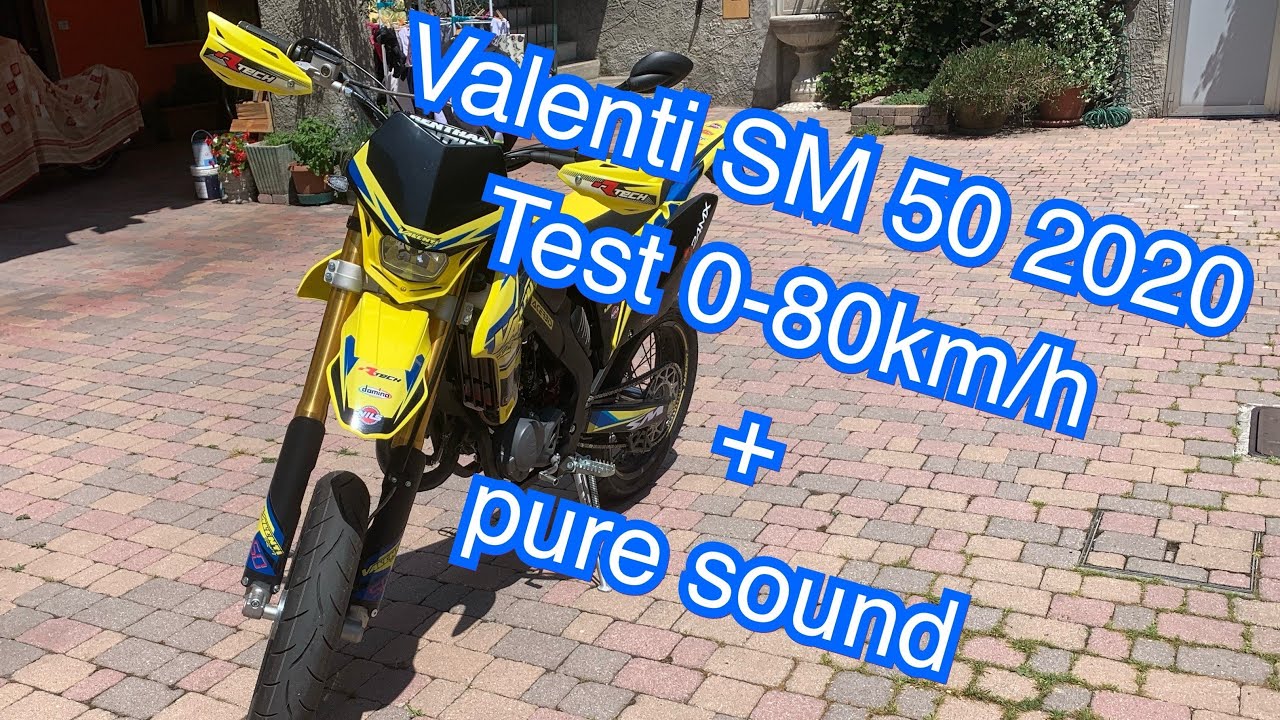 Valenti SM 50 2020 - Test 0-80km/h + pure sound - YouTube