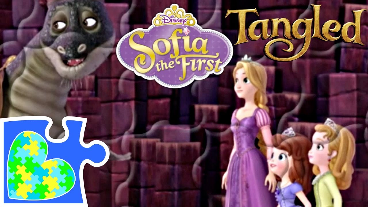 RAPUNZEL helps SOPHIA THE FIRST AND AMBER Jigsaw Puzzle! - YouTube