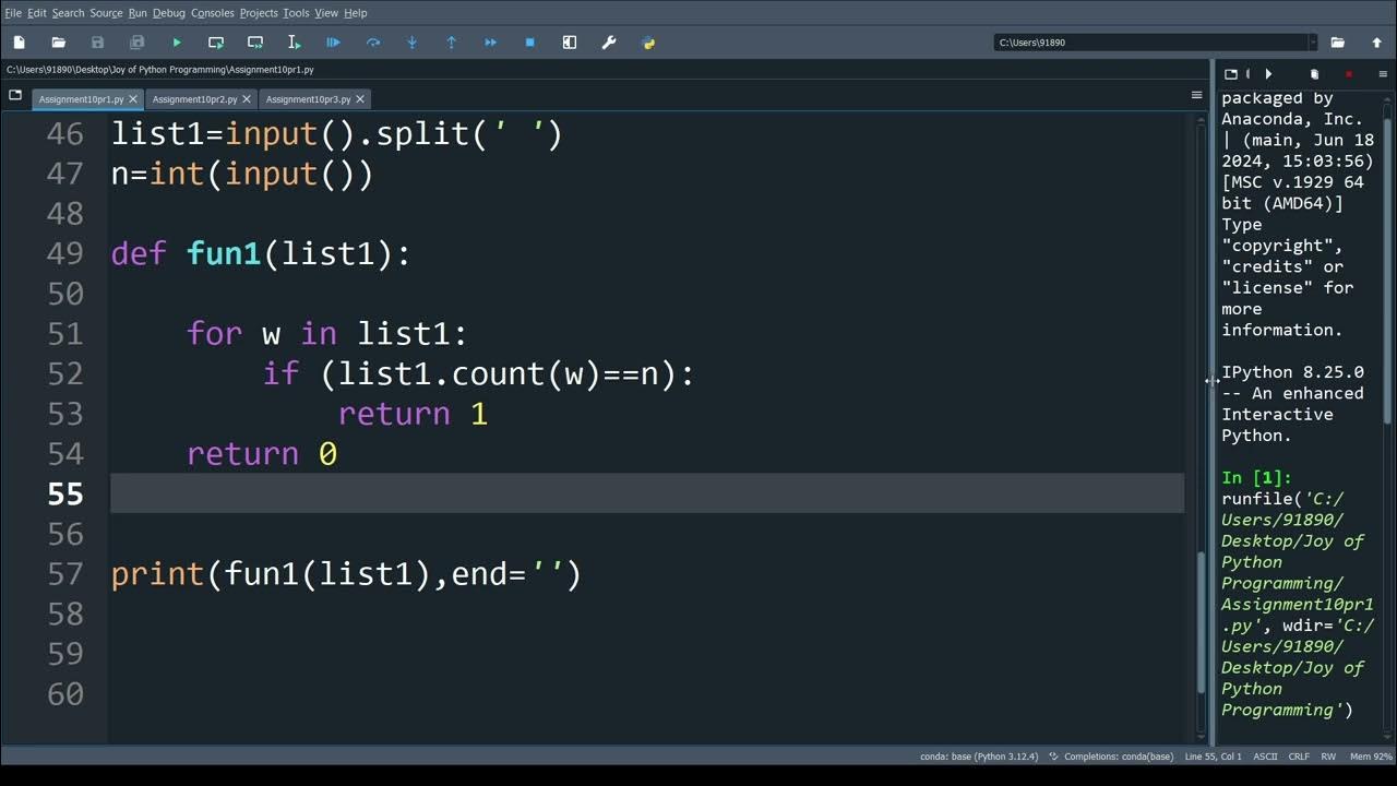 NPTEL Joy of computing using python week 10 programming assignment 1 solution 2024 - YouTube
