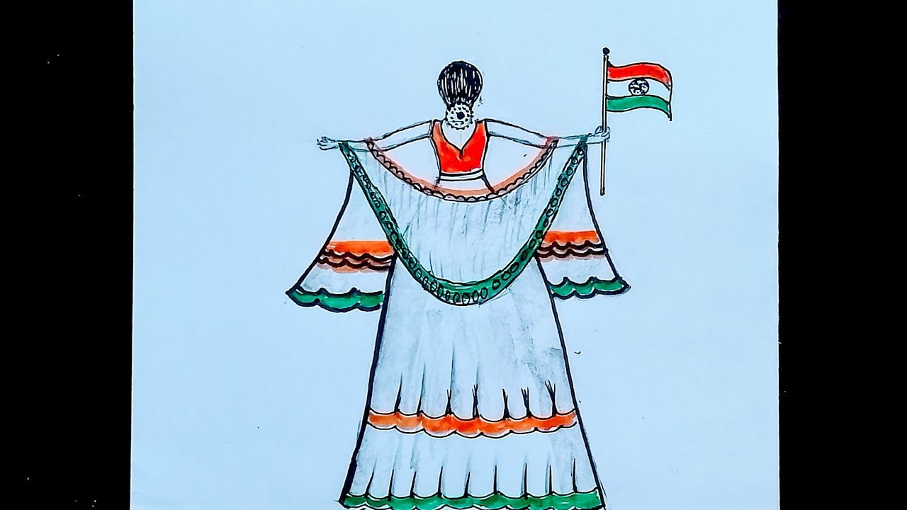 Indipendent day drawing step by step easy|| 15 August drawing || pencil ...