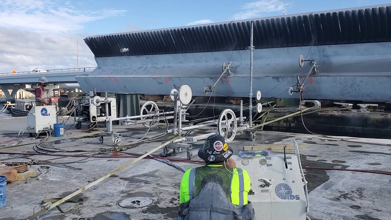 Wire Saw Bridge Demolition - YouTube