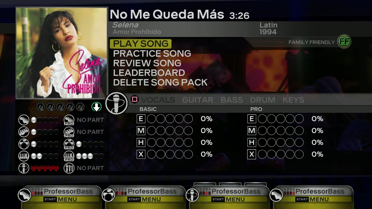 Rock Band 3: Custom Song "No Me Queda Más" by Selena - YouTube