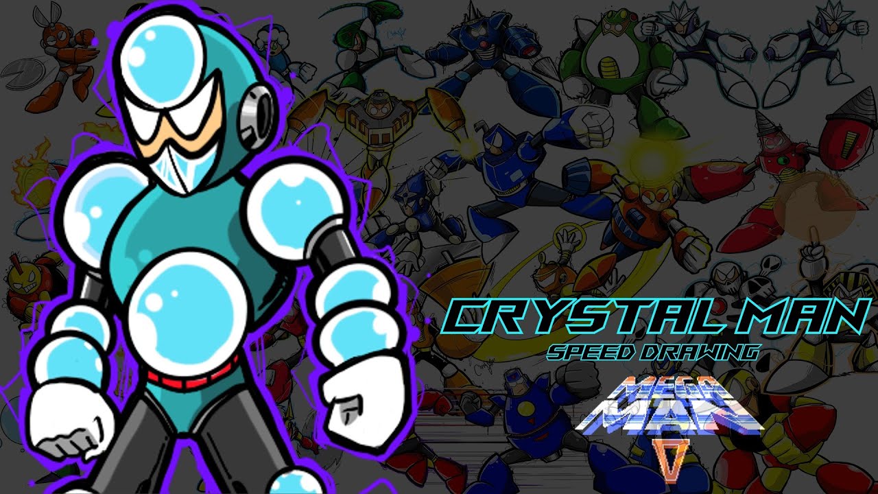 Mega Man 5: Crystal Man Speed Drawing - YouTube