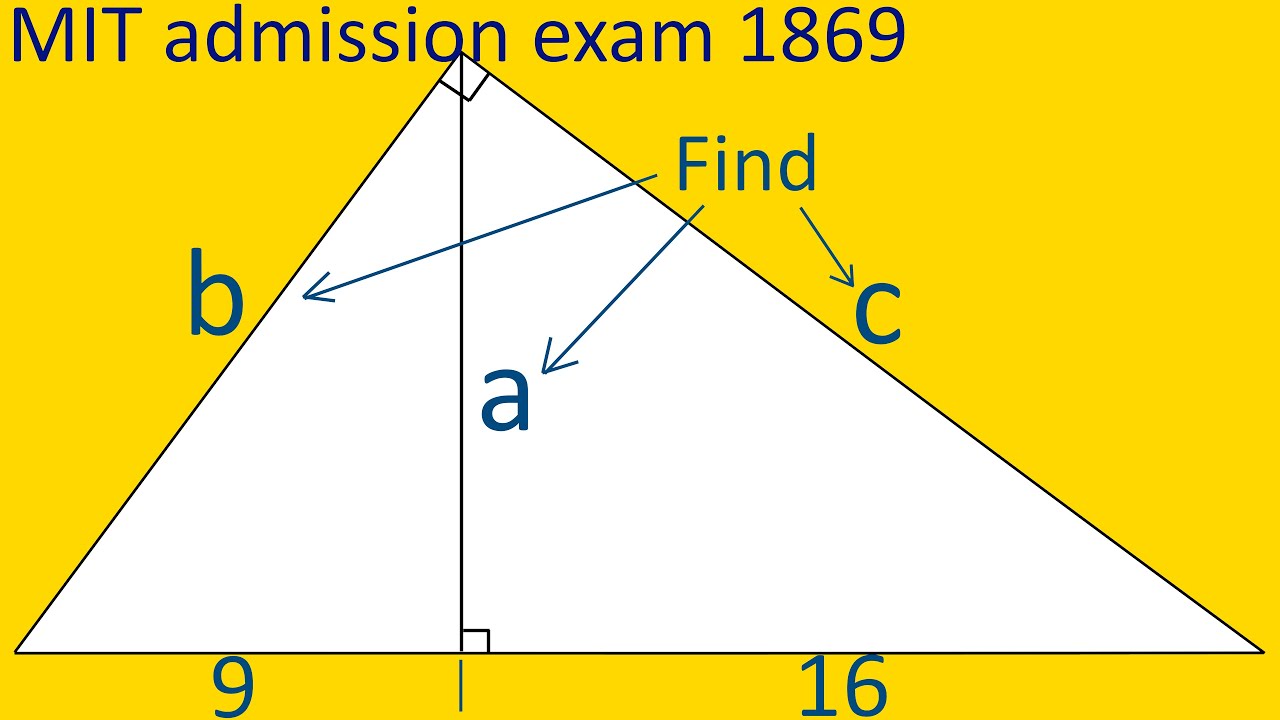 From 1869, can you answer this MIT entrance exam question? - YouTube