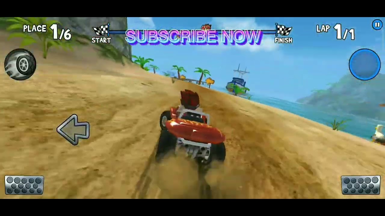 Playing beach buggy racing.Racing beach buggy - YouTube