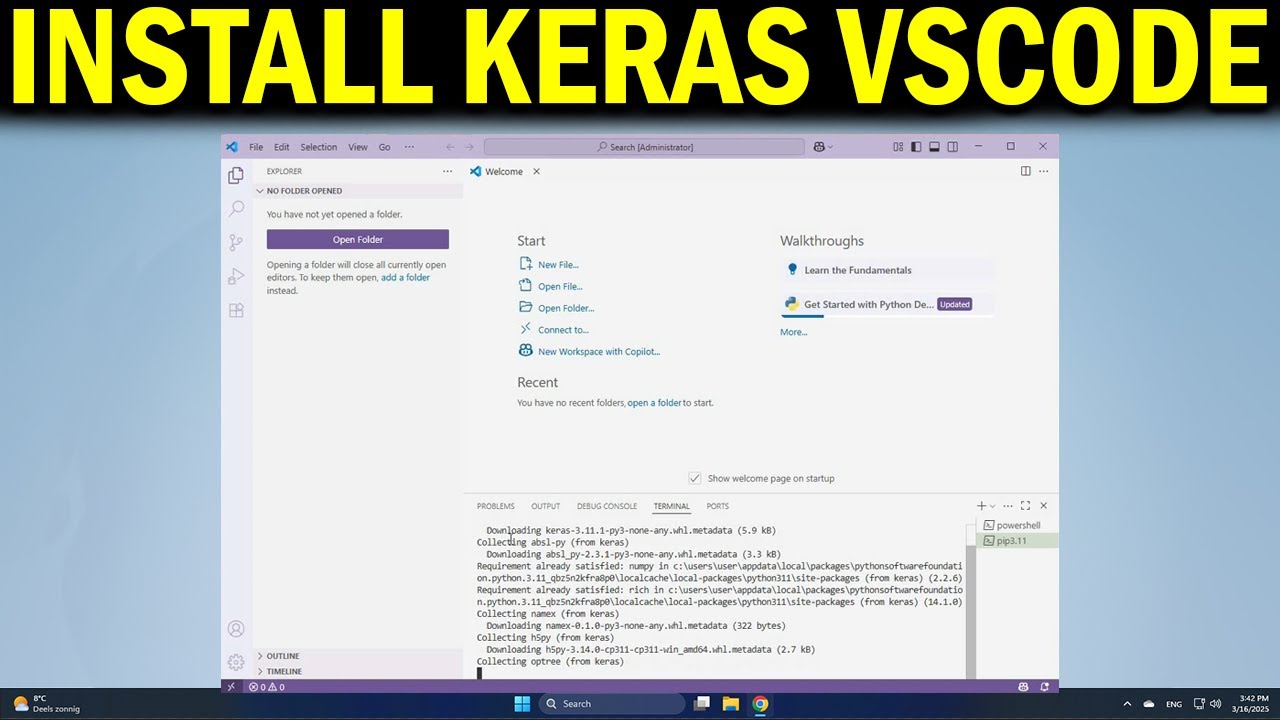 How To Install Keras for Python in VS Code Deep Learning with TensorFlow & Keras - YouTube