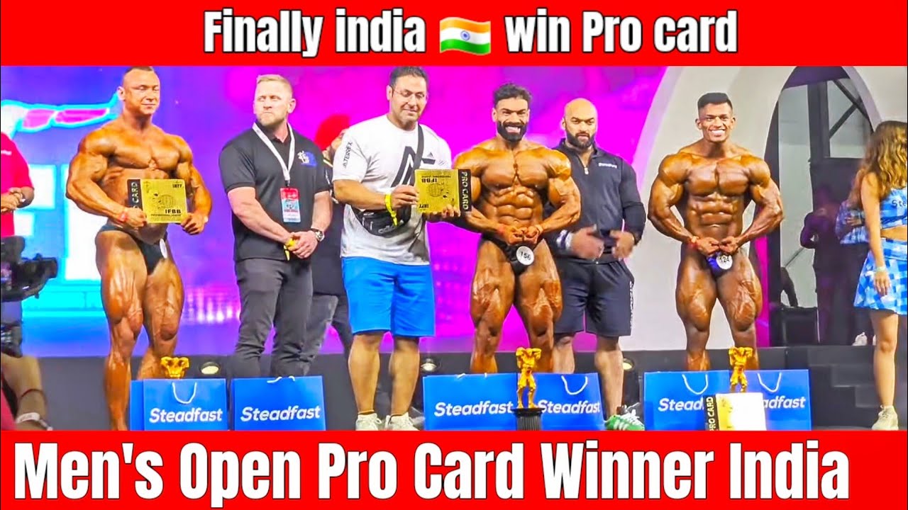 Finally India 🇮🇳 win pro card Men's open bodybuilding at Ihff sheru ...