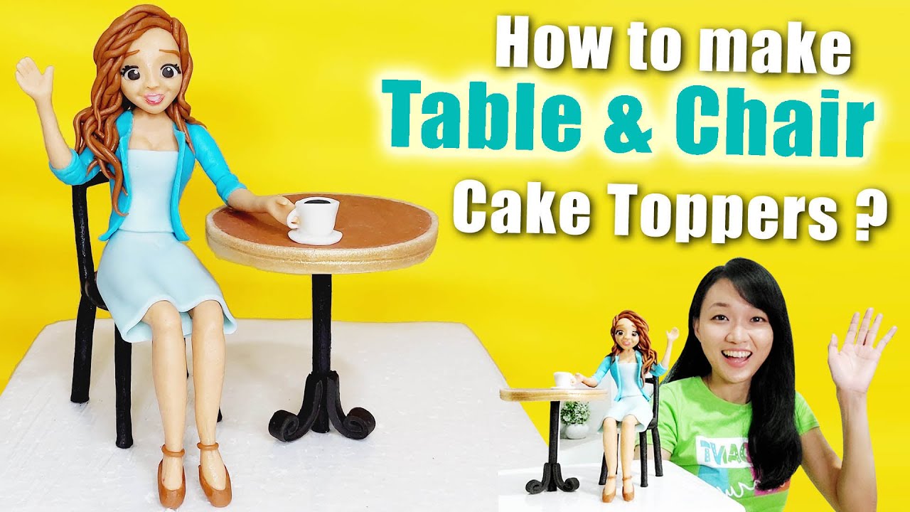 How to Make Table and Chair Cake Toppers | Chair and Table Cake Topper ...