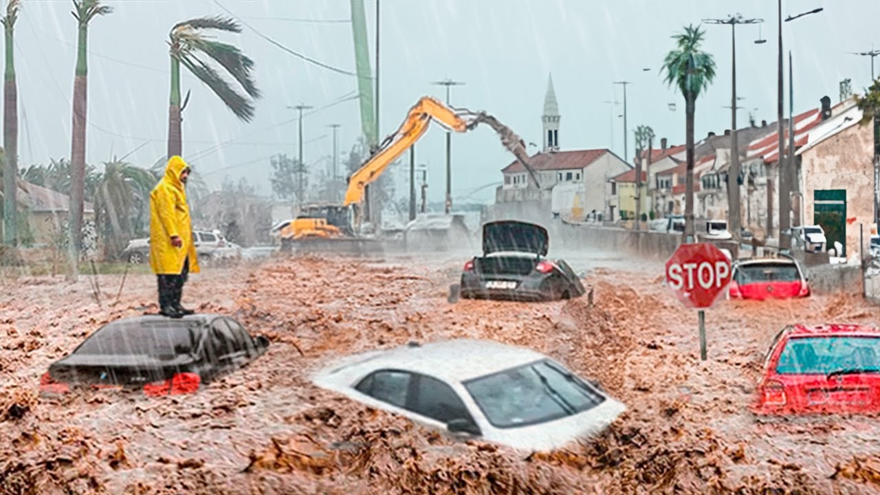 Croatia went underwater! Heavy flooding destroy roads and houses in ...