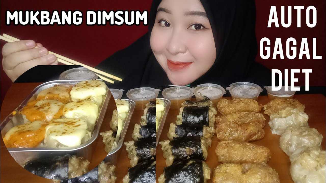 MUKBANG DIMSUM MENTAI, DIMSUM MOZARELLA, DIMSUM AYAM, SPRING ROLL ...