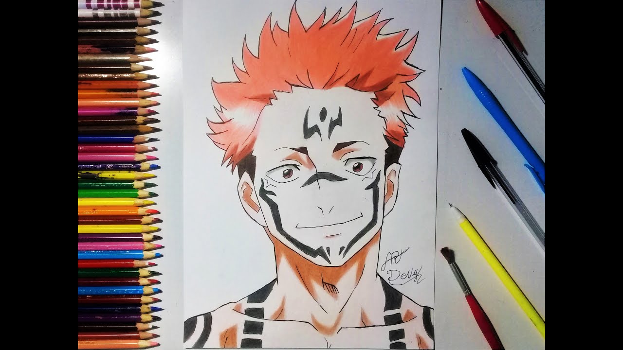 Desenhando RYOMEN SUKUNA - Speed Drawing - YouTube