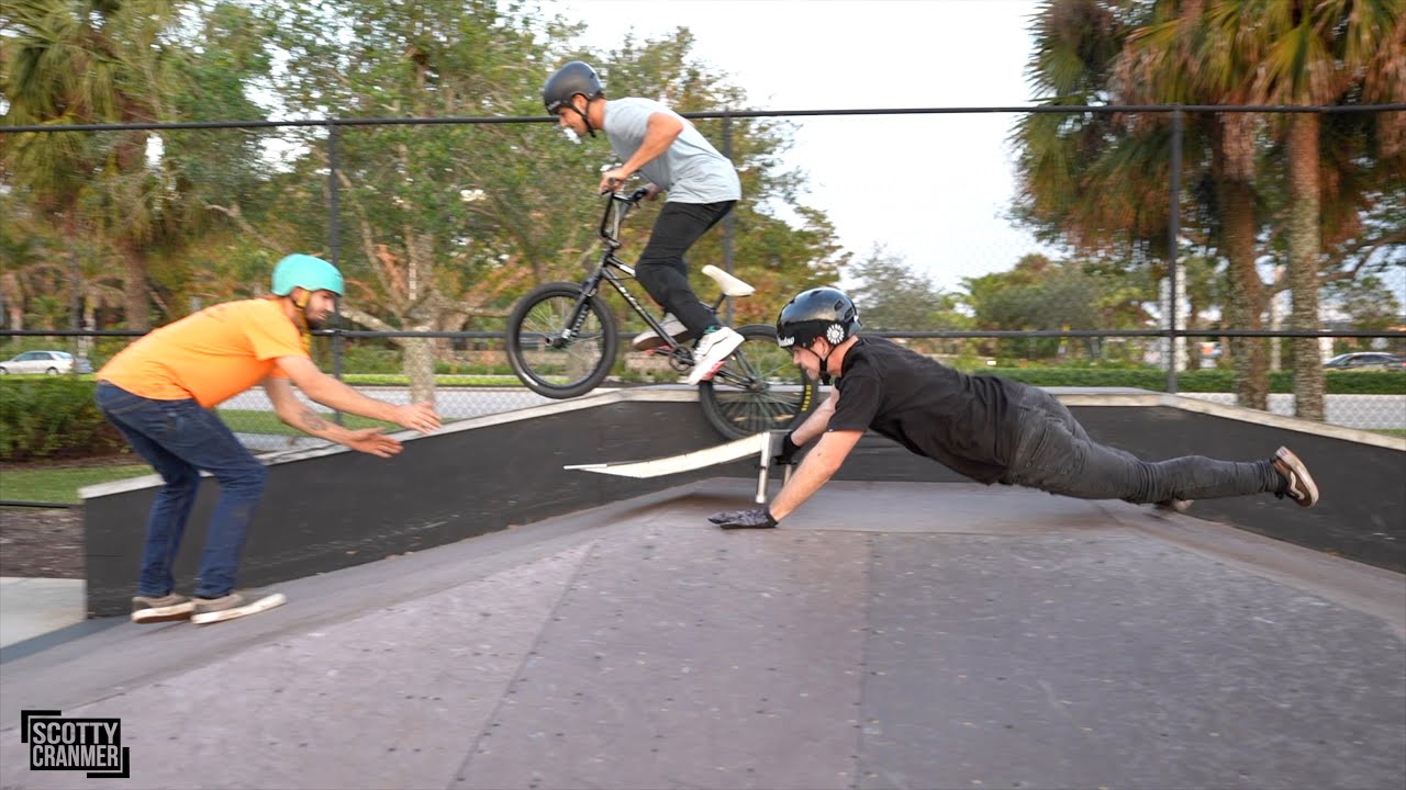 KICKER RAMP MAYHEM AT THE SKATEPARK! - YouTube
