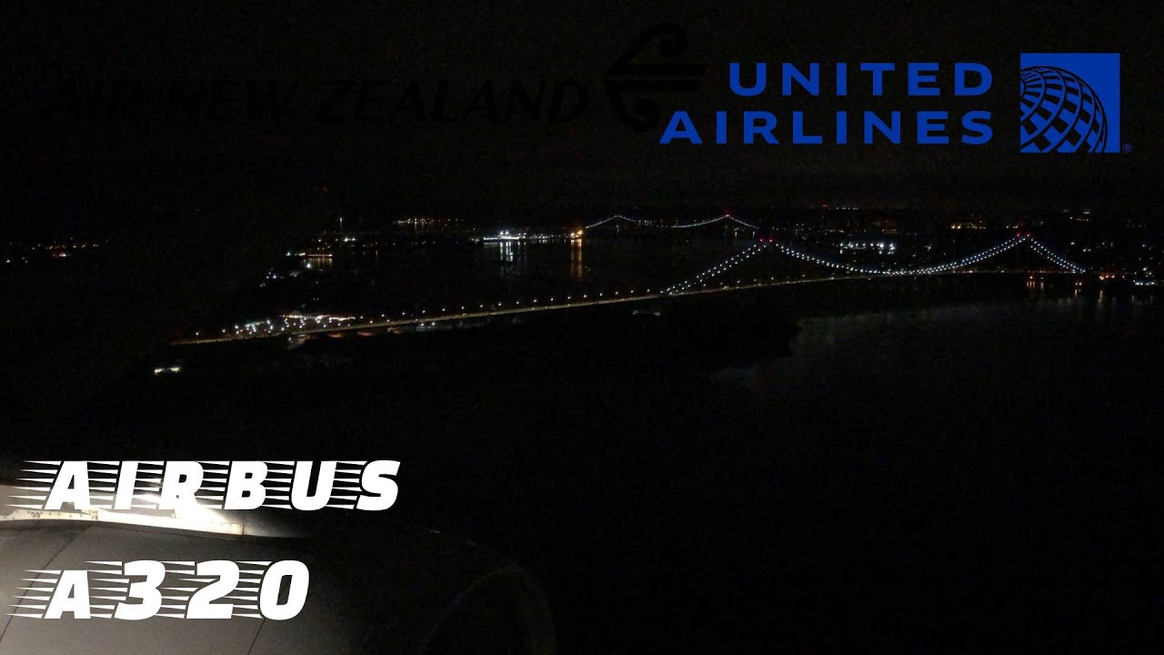 United Airlines A320 Night Time Landing at NYC Laguardia Airport LGA ...