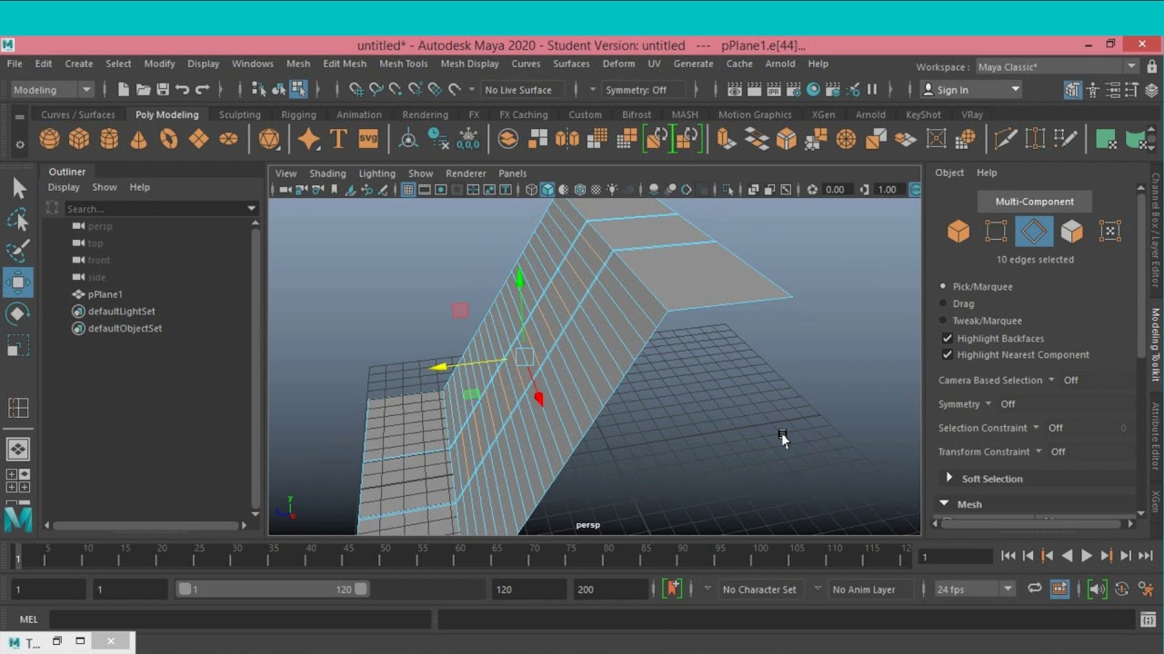 How to create a simple stair in autodesk maya 2020 - YouTube