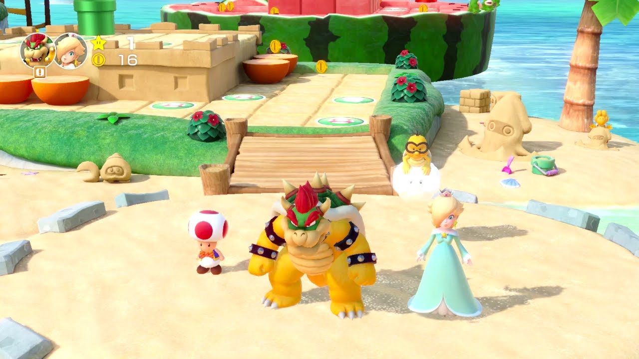 Super Mario Party #31 Peach & Boo vs Bowser & Rosalina - Watermelon ...