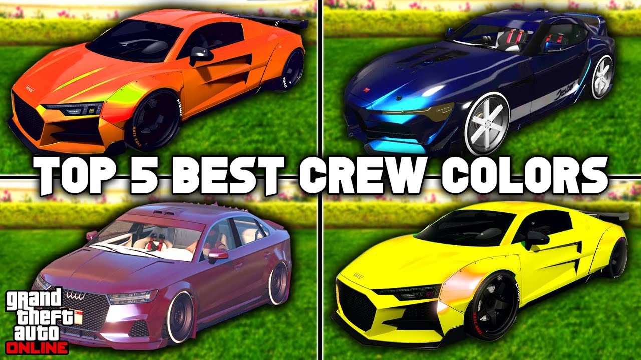The Top 5 Best Crew Colors In GTA 5 Online 2023! (Modded Crew Colors ...
