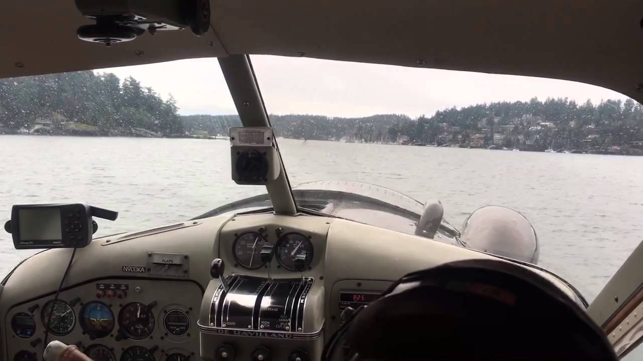 Cockpit/Cabin View - Seaplane Takeoff from Friday Harbor, San Juan ...