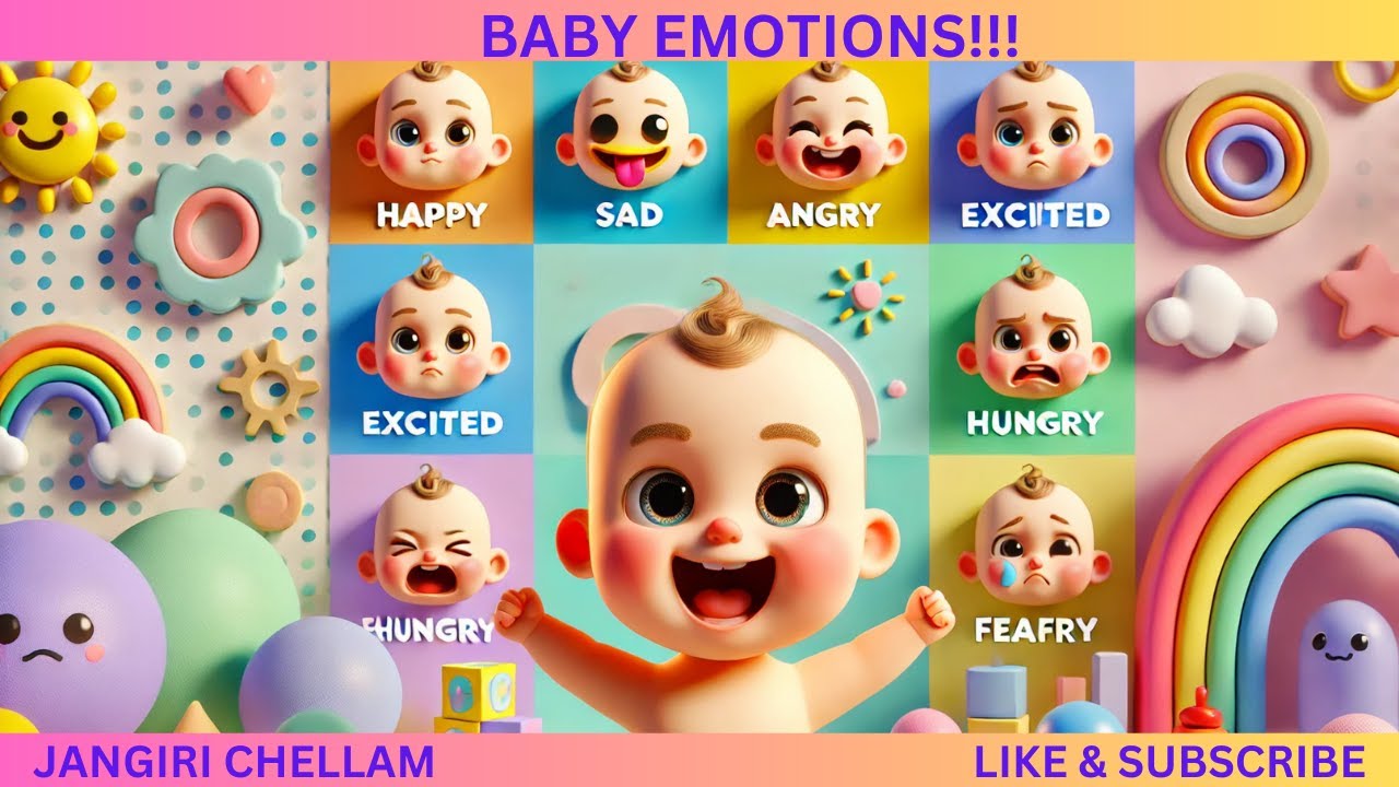 Baby Emotions – Cute & Fun 3D Animation | Jangiri Chellam | Learn ...
