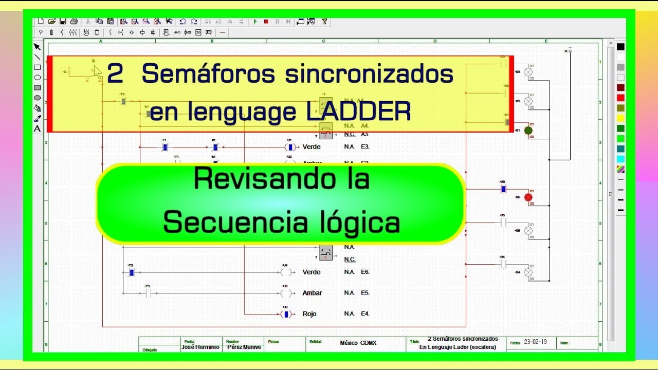 Explicacion paso a paso 2 Semáforos PLC cadesimu diagrama lenguaje ...