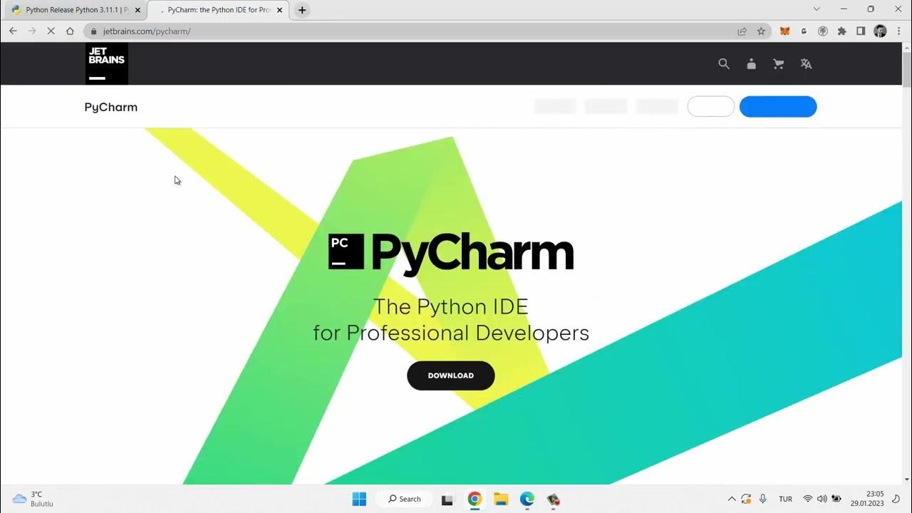 PYTHON İLE ALGORİTMA VE PROGRAMLAMA Pycharm Kurulumu - YouTube