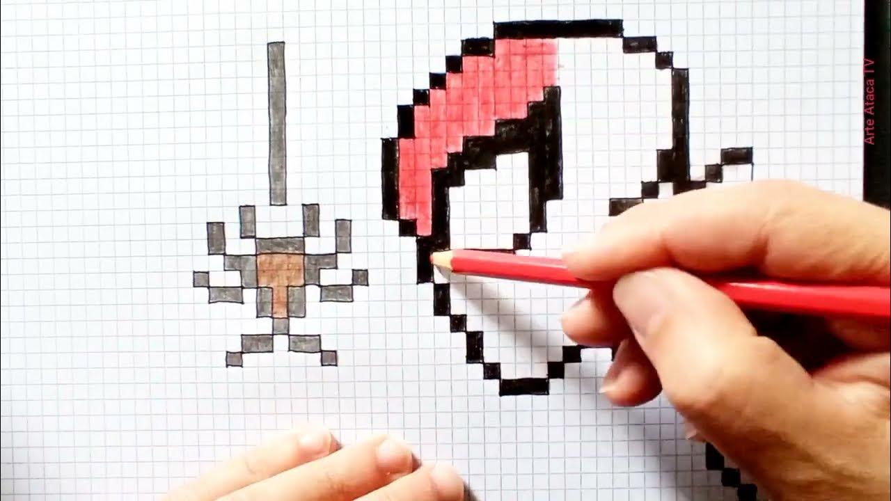 Homem - Aranha ### Desenho Fácil em papel quadriculado... Pixel Art ...