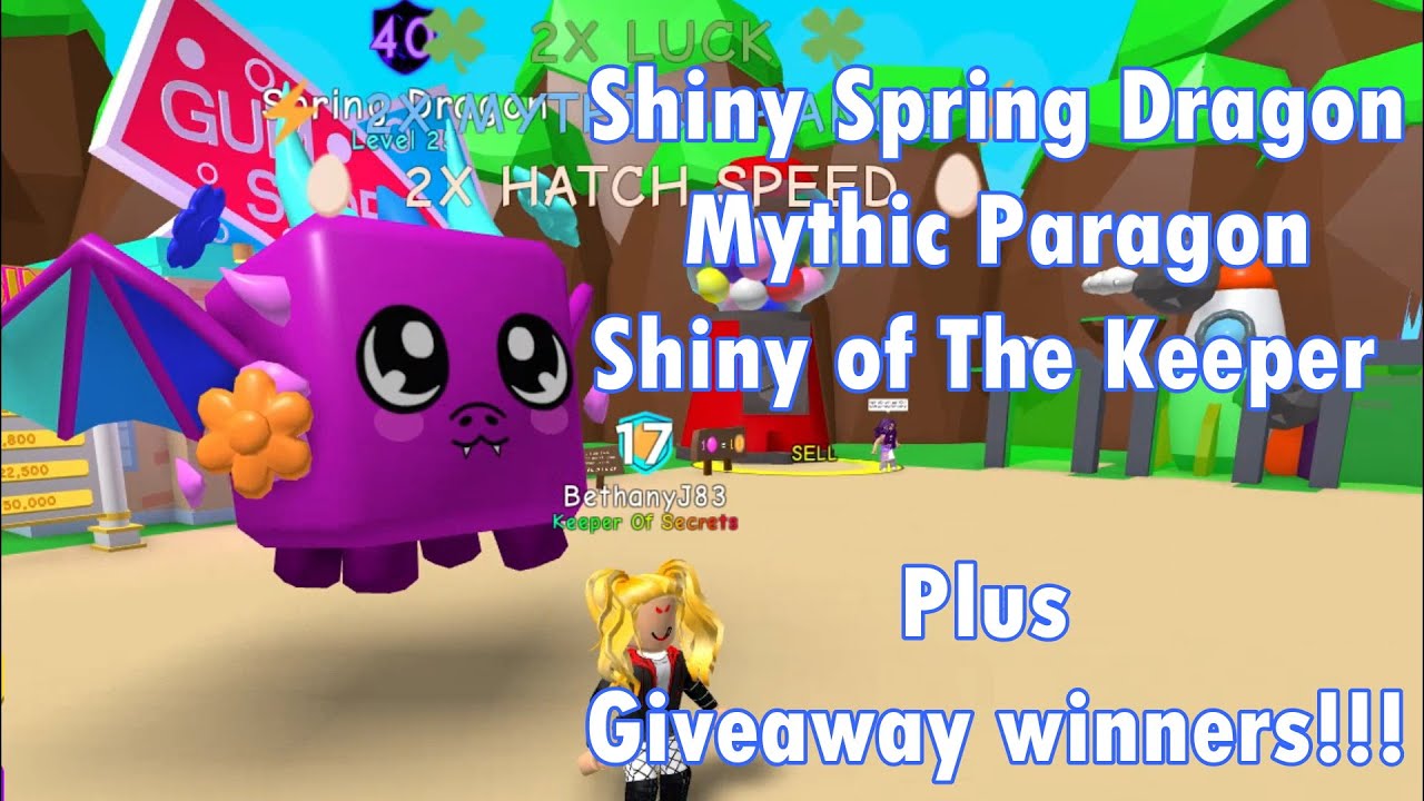 Shiny Spring Dragon, Mythic Paragon, Shiny Keeper Plus Winners Bubble ...