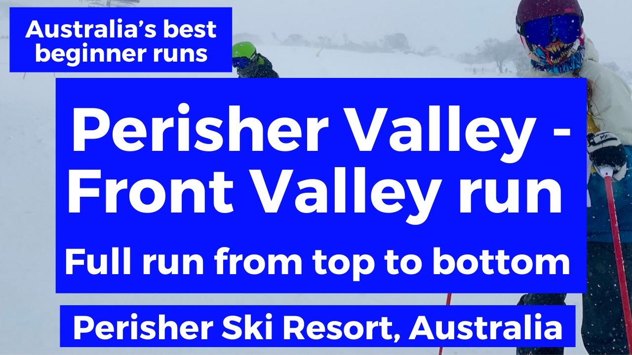 Perisher Beginner Runs - Front Valley - whole run - top to bottom ...