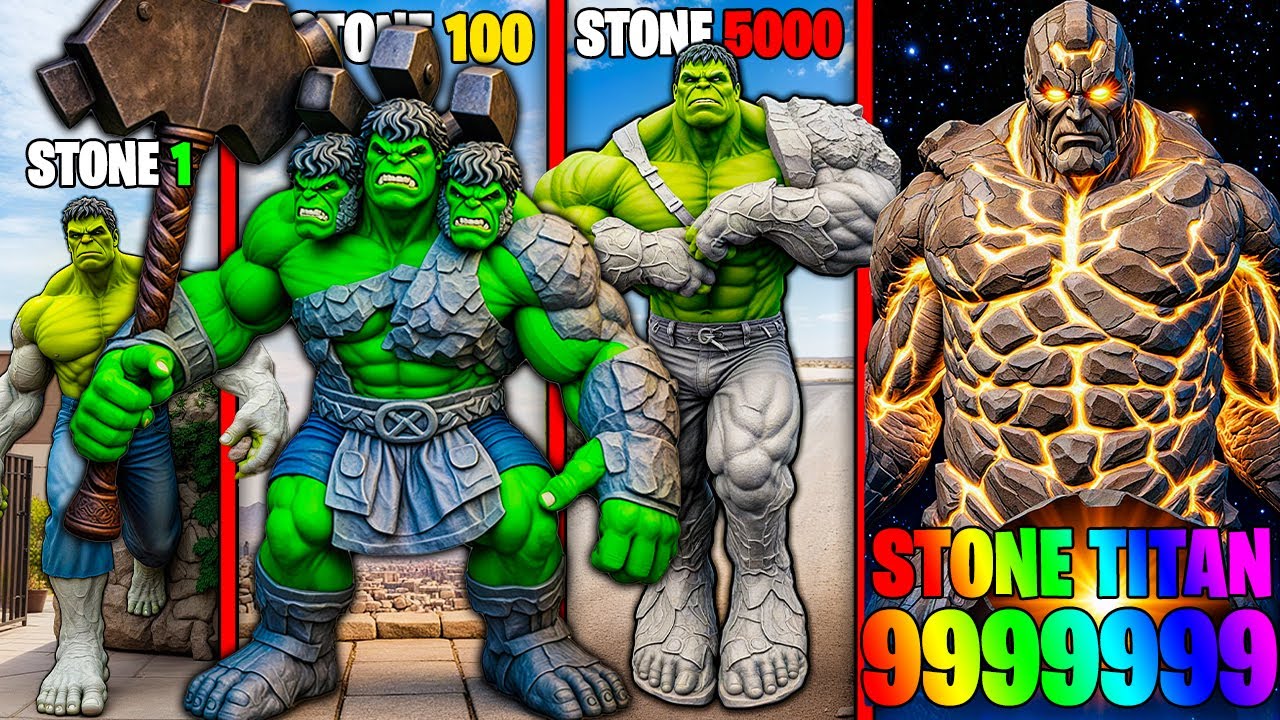 Franklin upgrade the STRONGEST HULK STONE TITAN ever in gta v - YouTube