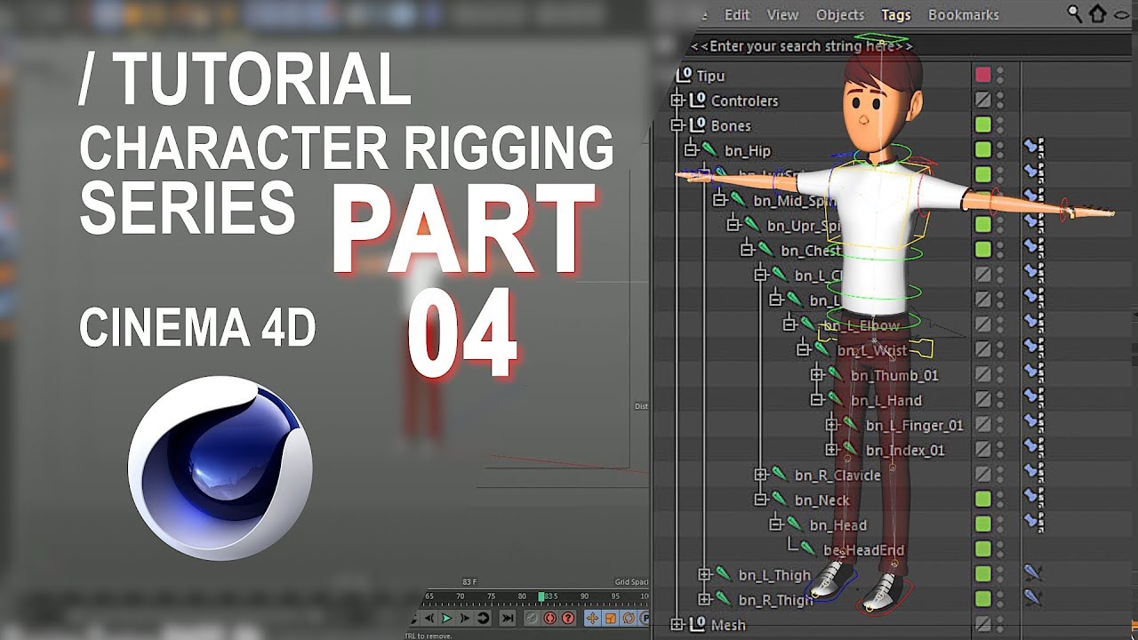 Character Rigging Series in Cinema4D Arms, Hand, Fingers Part 04 ...