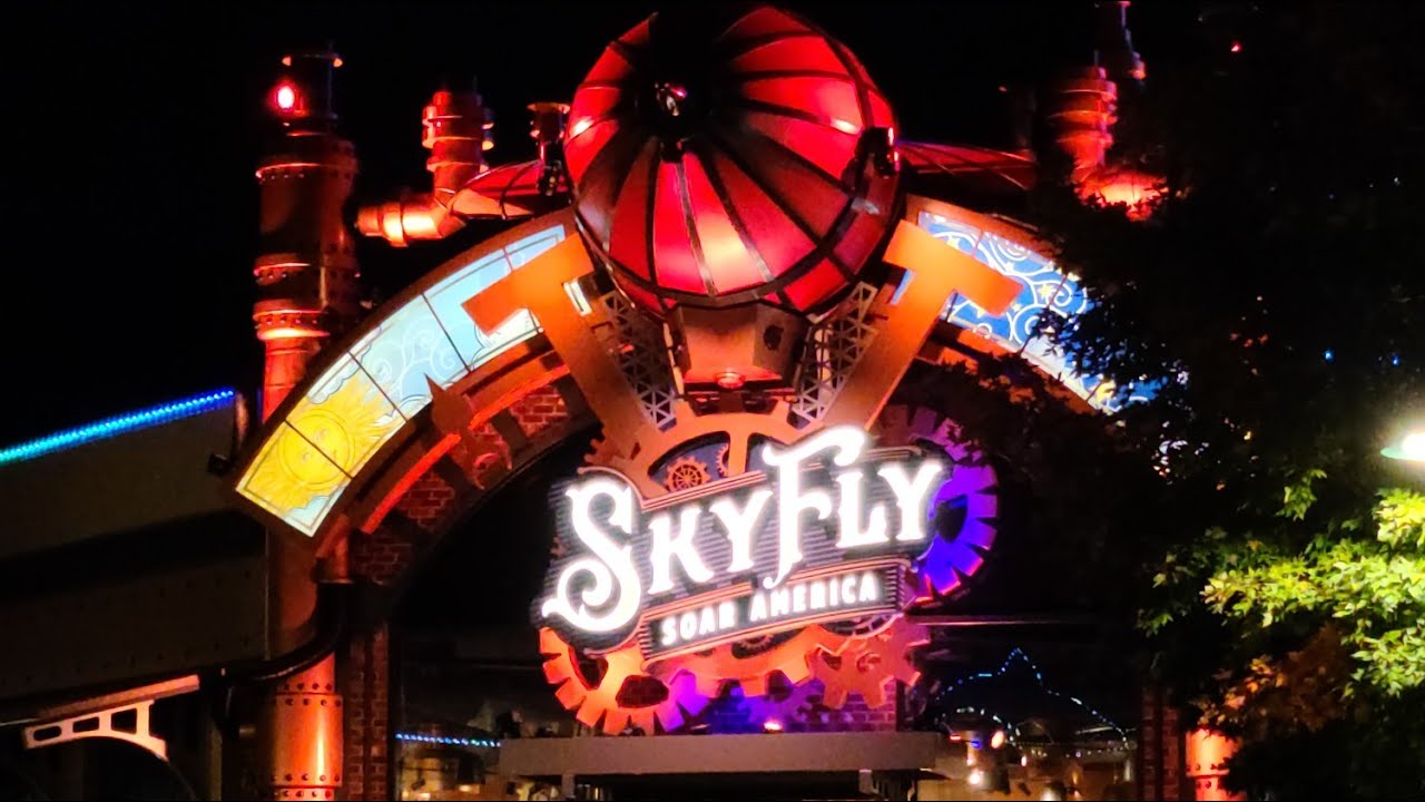 SkyFly ride in The Island at Pigeon Forge TN - YouTube