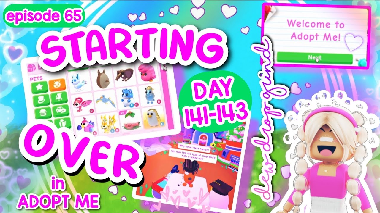 Starting Over 🩵 in Adopt Me! Poor to RICH Challenge! DAY 141-143 NEW ...
