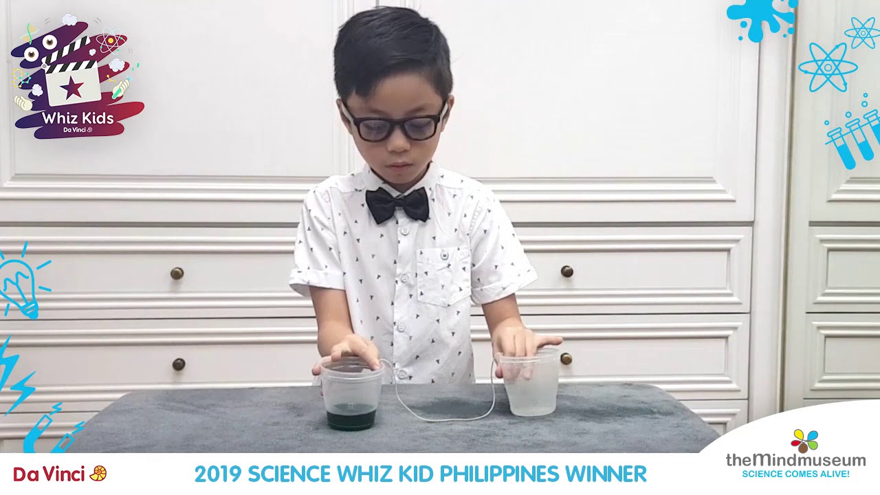 Traveling Water Experiment by Gavin | 2019 Science Whiz Kid Philippines ...