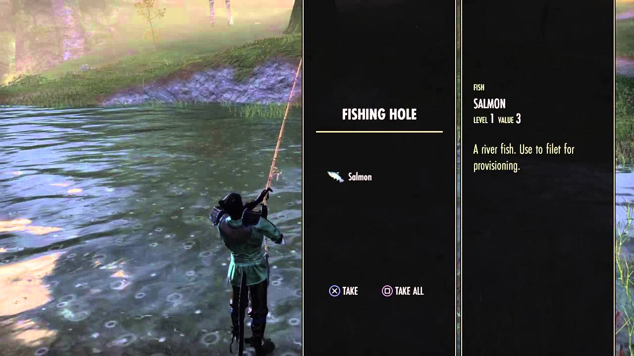 ESO on Ps4 - Guide to Fishing - YouTube