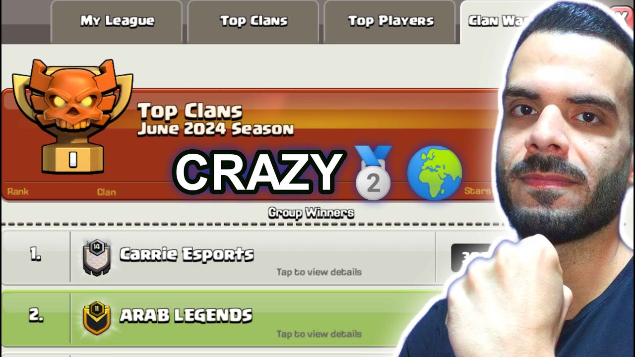Only two players finish second in the world in CWL | Clash of clans ...